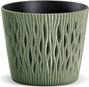 PRO Květináč SANDY ROUND ECO WOOD zelený 12,8cm