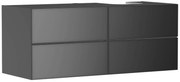 Hansgrohe Xevolos E - Umyvadlová skříňka 137x56x55 cm, 4 zásuvky, matná šedá/metalická šedá 54241770