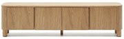 TV stolek v dekoru jasanu v přírodní barvě 200x52x40 cm Salaya – Kave Home