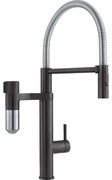 Franke - Vital Tap dřezová baterie s filtračním zařízením, flexibilním ramenem a sprškou, matná černá/nerez 120.0621.313