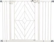 PawHut Dveře pro psy, Bezpečnostní brána se samouzavíracími dveřmi, 74-100 cm, Bez vrtání, Bílá | Aosom