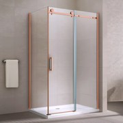 Milano Duo Rose Gold sprchová kabina 100x100, 195cm, 8mm