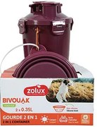Zolux S.A.S. Lahev 2v1+ 2 misky BIVOUAK 2x350ml červená Zolux
