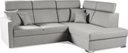 Sedací souprava SLIM XL | 238x180 cm | pravá | rozkládací + úložný prostor | letto 80 šedá EASY CLEAN