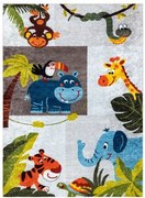 Dywany Łuszczów, Dětský kusový koberec Junior 51858.802 Animals, 80x150, vícebarevná, dětský pokoj