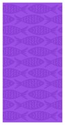 Fialová bavlněná plážová osuška 70x140 cm Fishes – B.E.S.