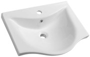 Aqualine Zara - Nábytkové umyvadlo 54x45 cm, s přepadem, otvor pro baterii, bílá 10055