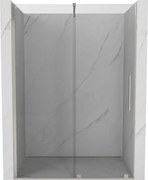 Mexen Velar, posuvné sprchové dveře do otvoru 150 cm, 8mm čiré sklo, broušená ocel, 871-150-000-01-97