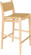 Barová židle z bukového dřeva ve světle přírodní barvě (výška sedáku 67,5 cm) Cecile – Dutchbone