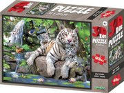 PRIME 3D PUZZLE - Bílí tygři 63 dílků