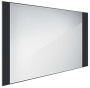 Nimco Zrcadla - Zrcadlo s LED osvětlením, 100x60 cm, hliník/černá ZPC 41004-90