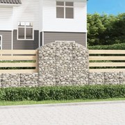 Klenutý gabionový koš 150 x 50 x 140/160 cm pozinkované železo 153457