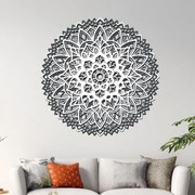 dřevo života 4 vrstvá mandala KVETOUCÍ DUŠE Rozměry (cm): 40x40, Zvolte barvu dekoru: Bílá-Antracit