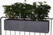 Balkonový truhlík BENNO, vláknocement, šířka 82 cm, šedý