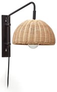 Nástěnné svítidlo v černo-přírodní barvě ø 23 cm Damila – Kave Home
