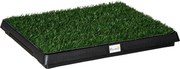 PawHut psí toaleta s trávou 63 x 51 cm - Podložka pro výcvik štěňat s odnímatelným šuplíkem, toaleta pro malé a velké psy | Aosom