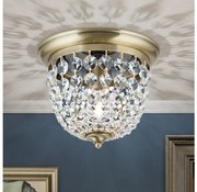 Orion DLU 1840/26-Křišťálové str. svítidlo PLAFOND 1xE27/40W/230V pr.26 cm bronz
