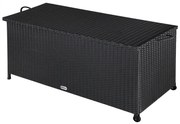 Casaria Polyratanový úložný box RICCO, 122x56 61cm, černá