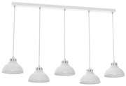 Luminex Lustr na lanku SVEN 5xE27/15W/230V bílá 9100