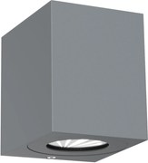 NOR 49711010 Venkovní nástěnné svítidlo Canto Kubi 2 2x6W LED šedá čirá - NORDLUX