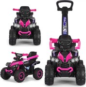 Dětské odrážedlo s vodící tyčí Milly Mally Wild 3v1 pink