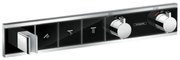 Hansgrohe RainSelect, termostatická sprchová baterie pod omítku, na 3 výstupy, černá/chromová, 15356600