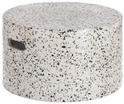 Bílý betonový odkládací stolek Kave Home Jenell, ⌀ 52 cm