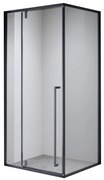 BPS-koupelny Obdélníkový sprchový kout HYD-OK12BS 110x80 černá/transparent - bez vaničky
