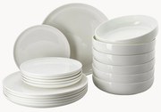 Sada nádobí z kostního porcelánu Fine Bone China Jade Lift, pro 6 osob (18 dílů)
