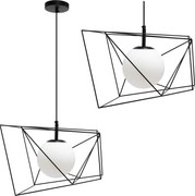 Toolight Toolight, závěsná stropní lampa 1xE27 APP1022-1CP, černá-bílá, OSW-06112