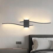 Comely Černá moderní nástěnná lampa Led teplá bílá 3000K 27W