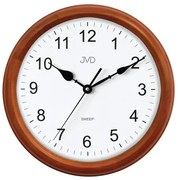 JVD Dřevěné netickající tiché nástěnné hodiny JVD NS8052/41