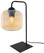 Stolní lampa Riffle, 1x medové skleněné stínítko