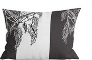 Povlak na polštář z mikrovlákna TIRSO 70x90 cm, šedo-bílý