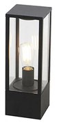 Stojací venkovní lampa černá 40 cm se zemním hrotem a kabelovou průchodkou - Charlois