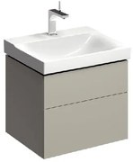 Geberit Xeno 2 - Skříňka pod umyvadlo 60 cm, zásuvka s LED svítidlem, šedobéžová 500.506.00.1