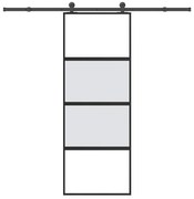 Posuvné dveře s kováním 76x205 cm tvrzeného sklo a hliník 3332998