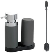 Šedý silikonový set na mytí nádobí Easy Squeez-e – Wenko