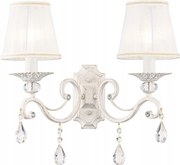Nástěnná lampa Grace ARM247-02-G dvojitá glamour bílá