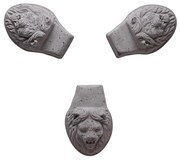 Nožky pod květináč Lion Head Grey - set 3 ks Bergs Potter