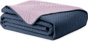 Růžový/tmavě šedý prošívaný přehoz z mikrovlákna 220x240 cm Softa – Restilo