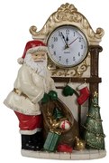Stolní hodiny s vánoční dekorací Santa Clause - 15*7*22 cm