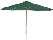 Slunečník Florida Ø 3,5m - polyester/dřevo 7kg - zelený