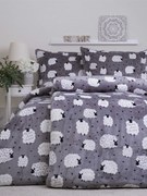 MK Lůžkoviny Mikroplyšové povlečení Exclusive - Ovečky 140 × 200 cm, 70 x 90 cm
