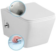 Sapho Porto - Závěsné WC s bidetovou sprškou, Rimless, bílá PZ102RX