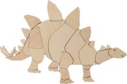 Dřevěná nástěnná dekorace Origami Stegosaurus – dinosaurus do dětského pokoje S
