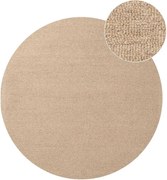 Ručně tkaný vlněný kulatý koberec v přírodní barvě ø 200 cm Puristic Knots – Elle Decoration