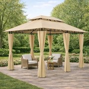 Zahradní altán pavilon TOPAS 4x3m - béžová