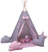 Dětský stan babytýpka teepee stars pink