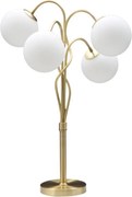Bílá/ve zlaté barvě stolní lampa se skleněným stínidlem (výška 74 cm) Glamy – Mauro Ferretti